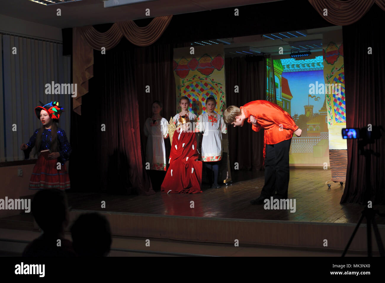 School play stage hi-res stock photography and images - Alamy