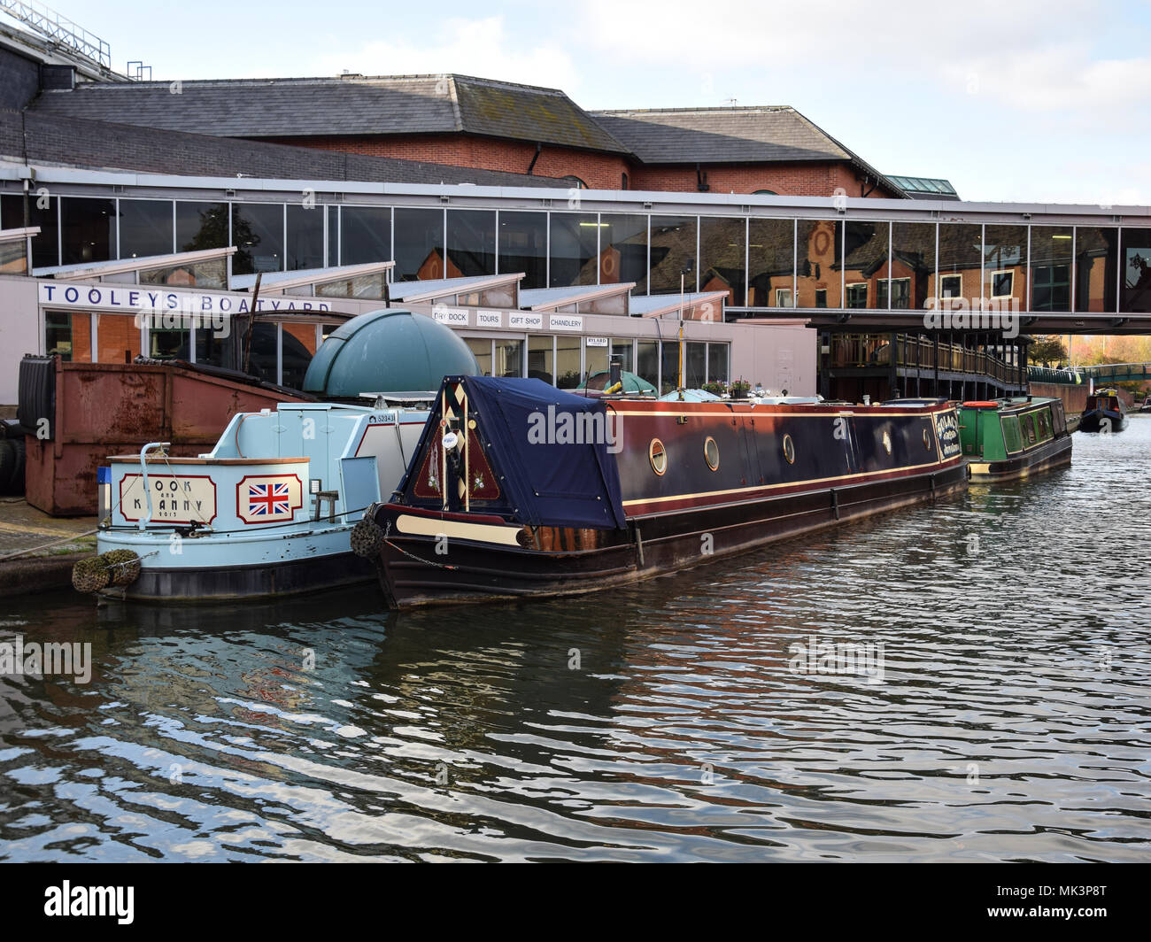 Banbury, England - November 29 2017: Two Narrowboats moored outside ...