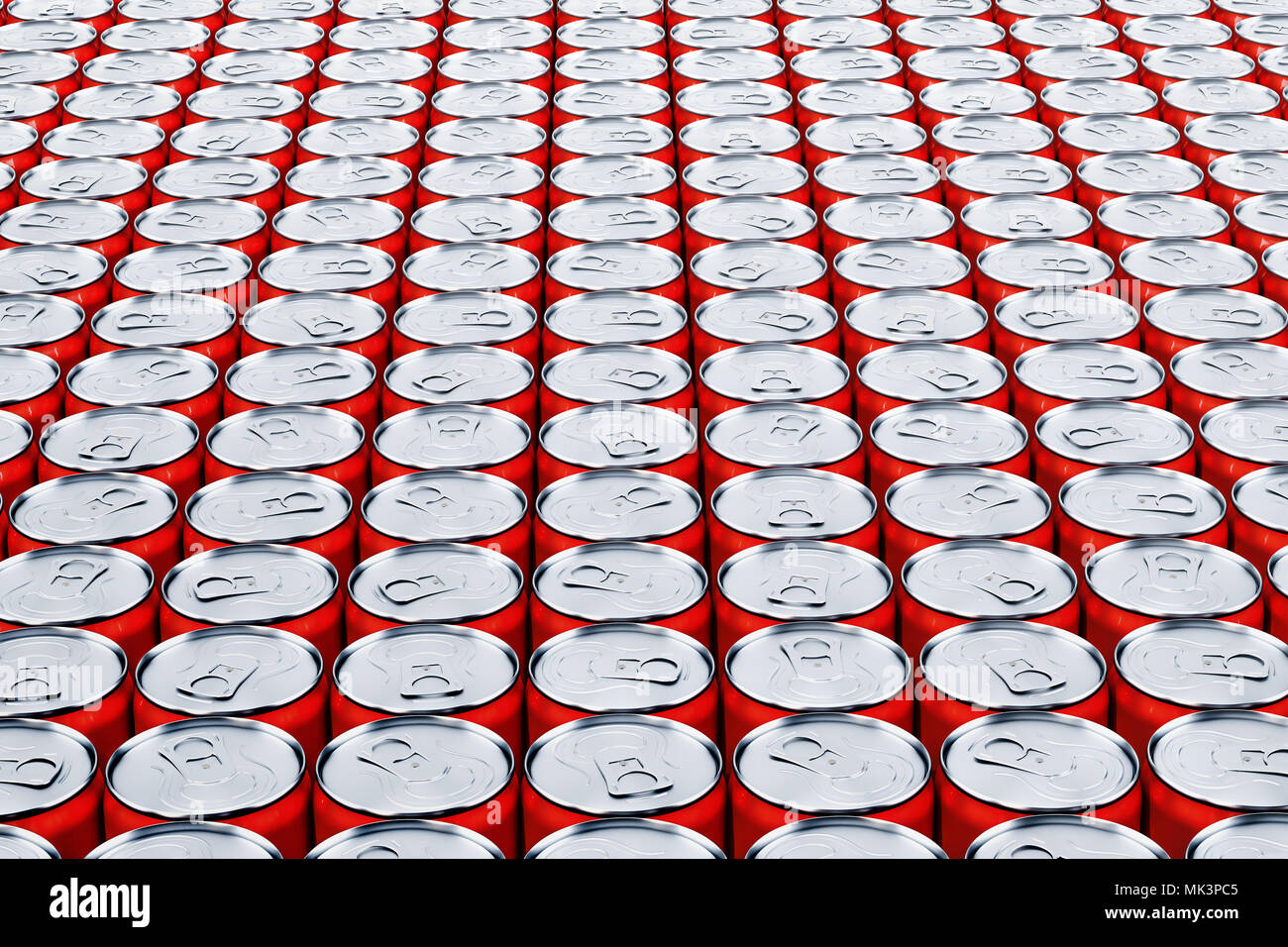 Drink metallic cans, top view background Stock Photo - Alamy
