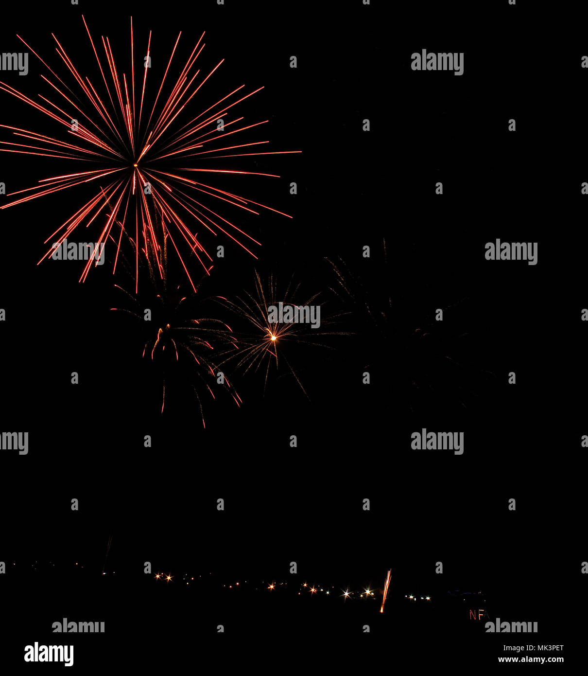 A huge Display of Fireworks at the Sioux Falls Fairgrounds during a ...