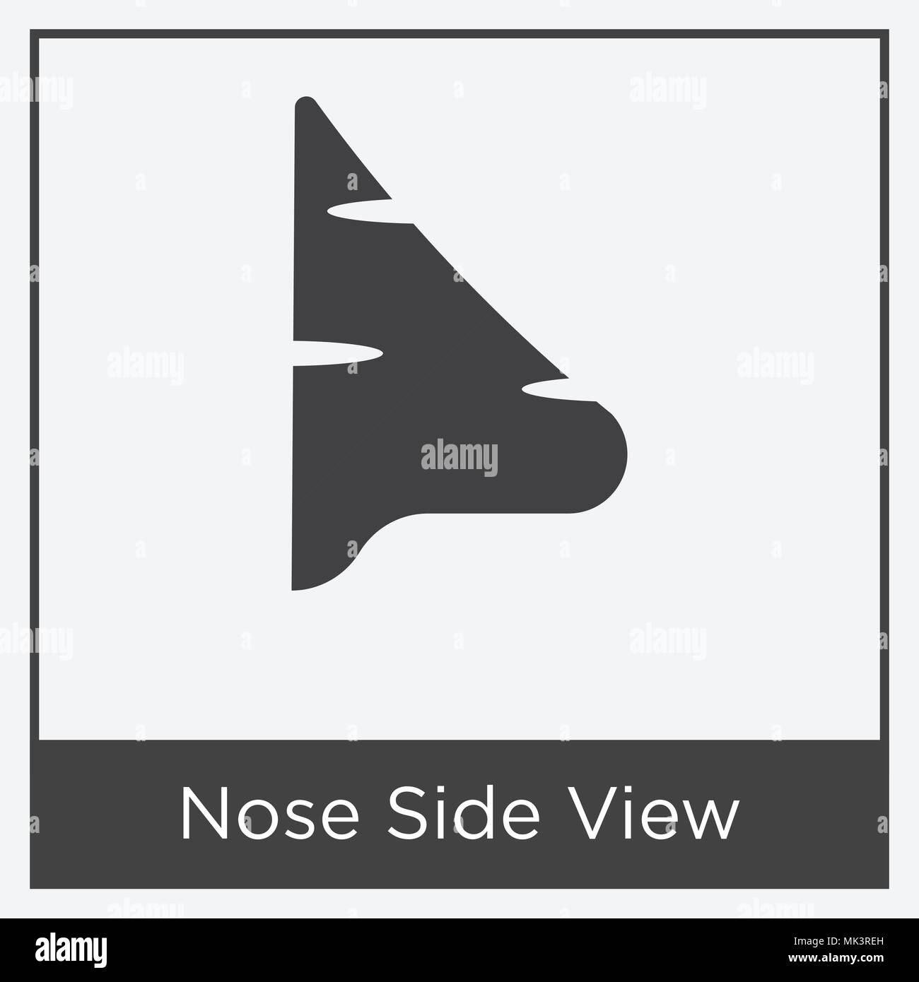 Nose side view icon vector vectors Stock Vector Images - Alamy