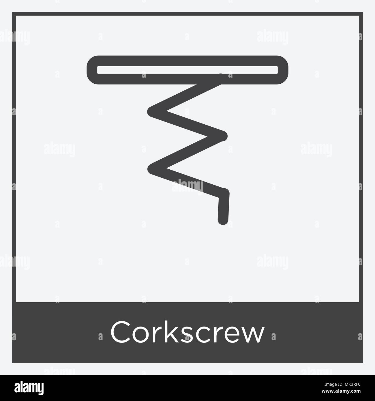 Corkscrew white background Stock Vector Images - Alamy
