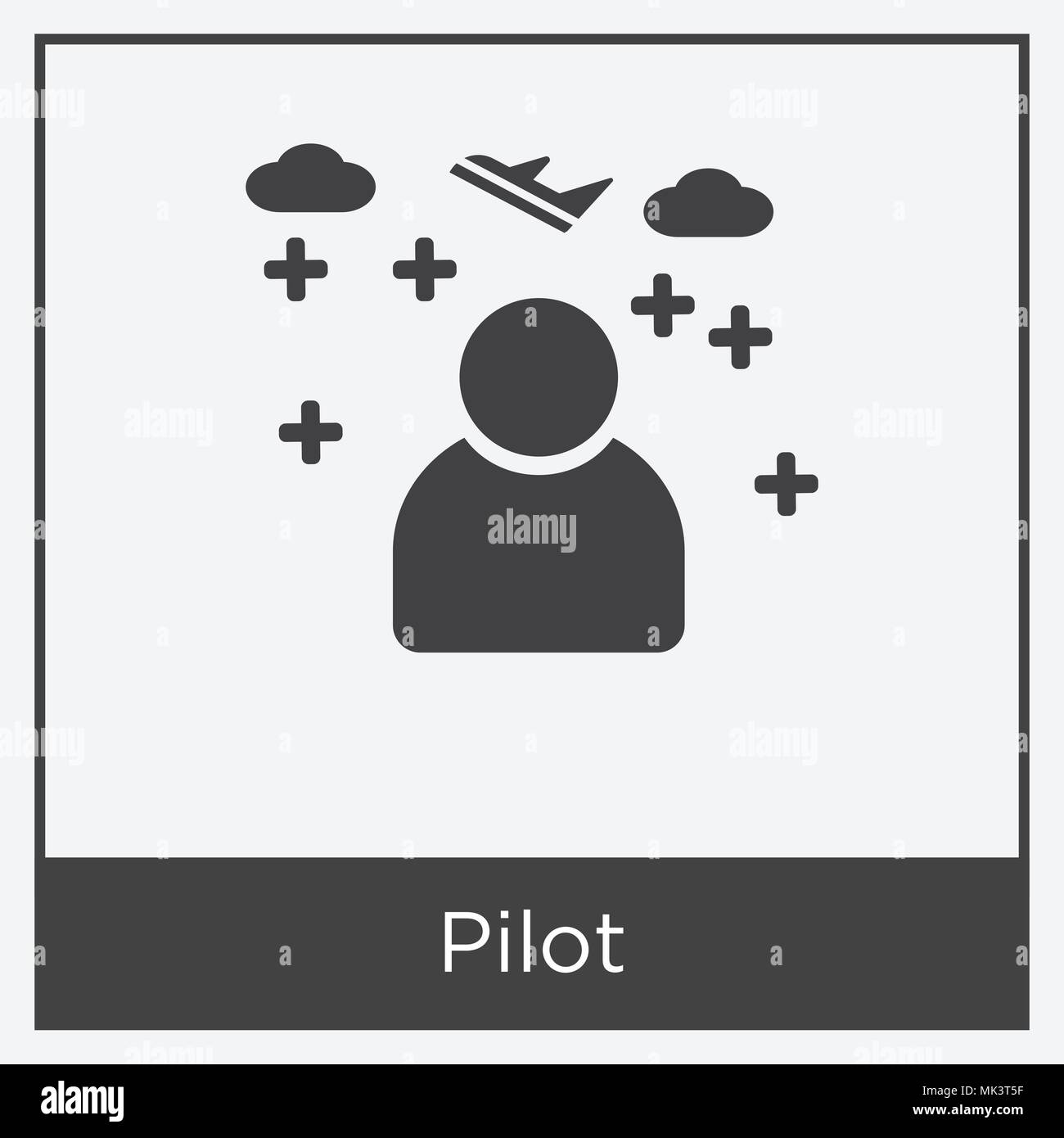 Black stewardess on gray background Stock Vector Images - Alamy