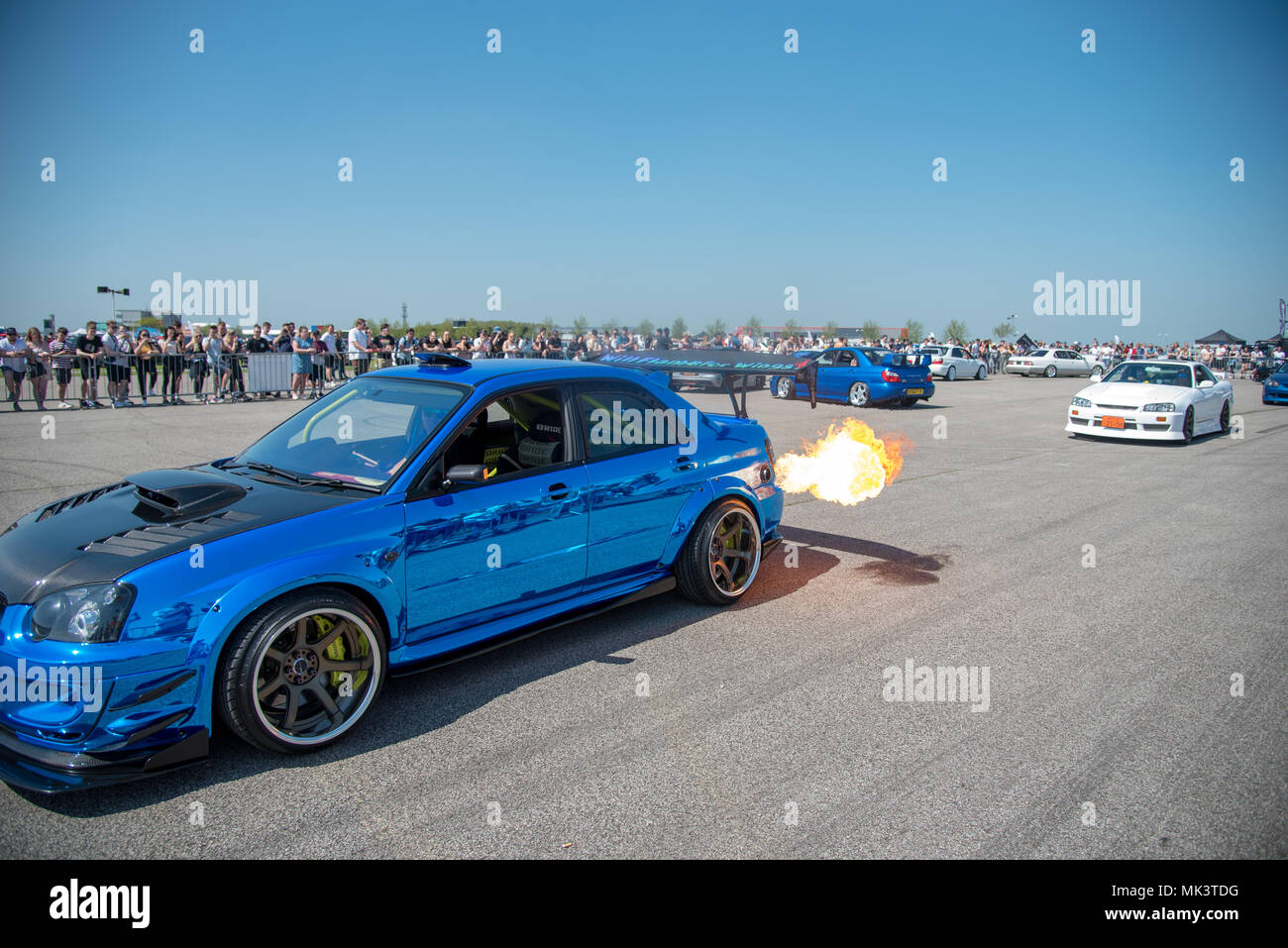 Subaru Flame Shooting Stock Photo - Alamy