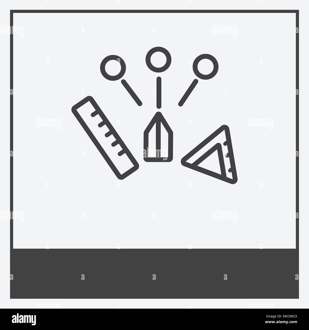 icon isolated on white background with gray frame, sign and symbol ...