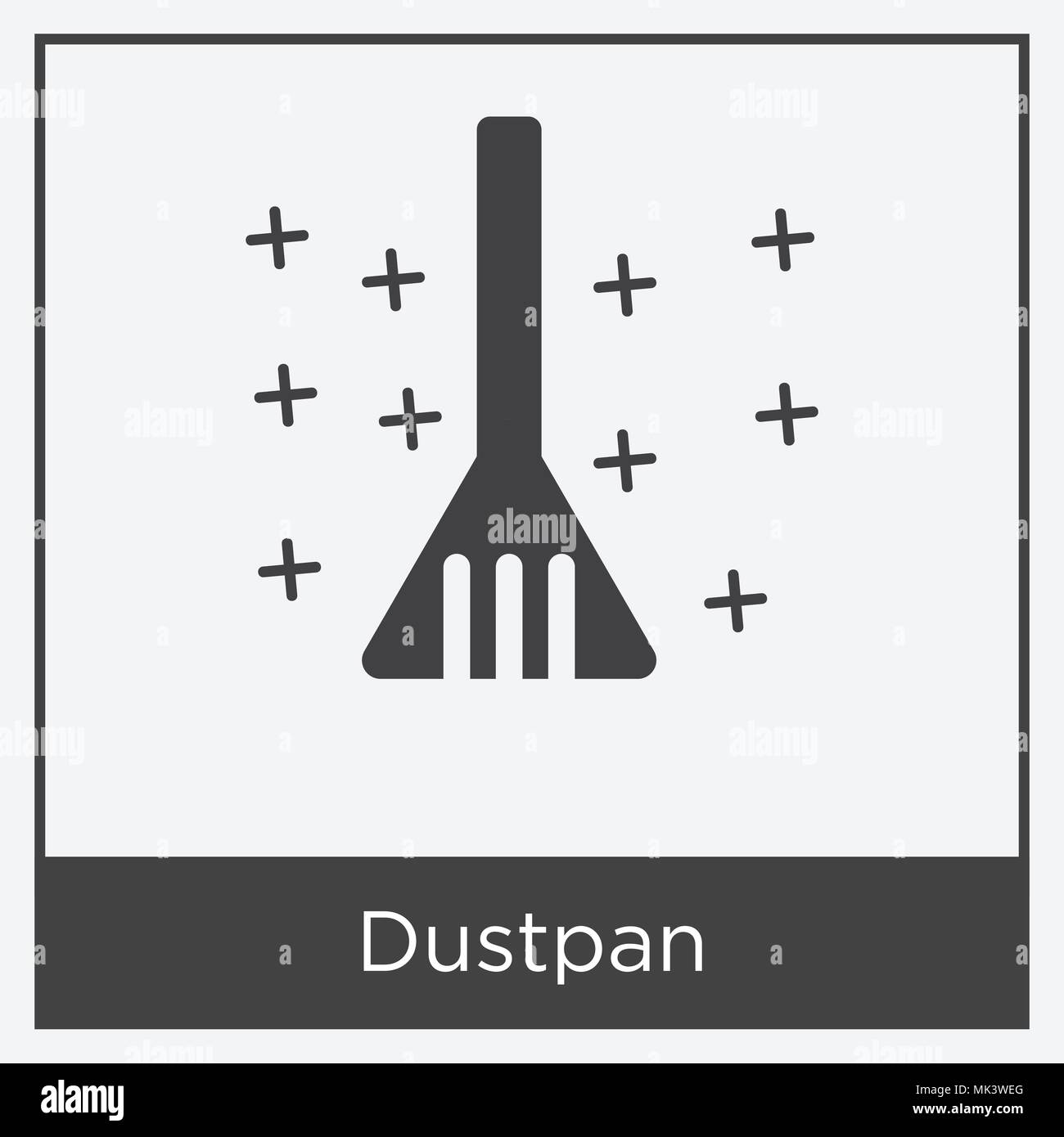 Dust Pan Cleaning White Background Stock Vector Images - Alamy