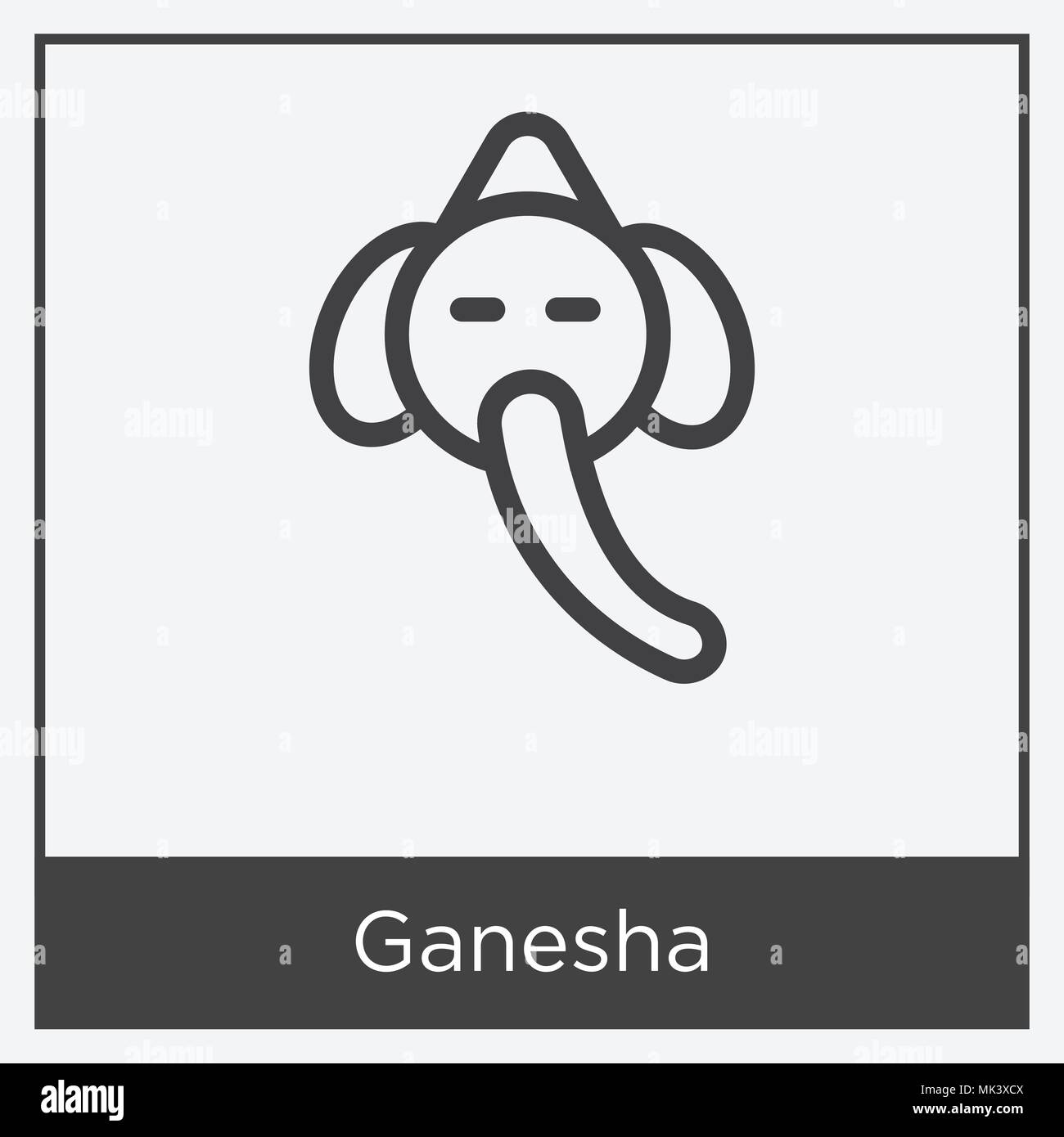 Ganesh icon vector vectors hi-res stock photography and images - Alamy