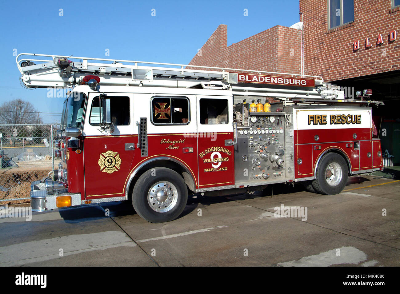 Telesquirt Fire Truck from Bladenburg Fire Dept- Bladensburg, Md Stock ...