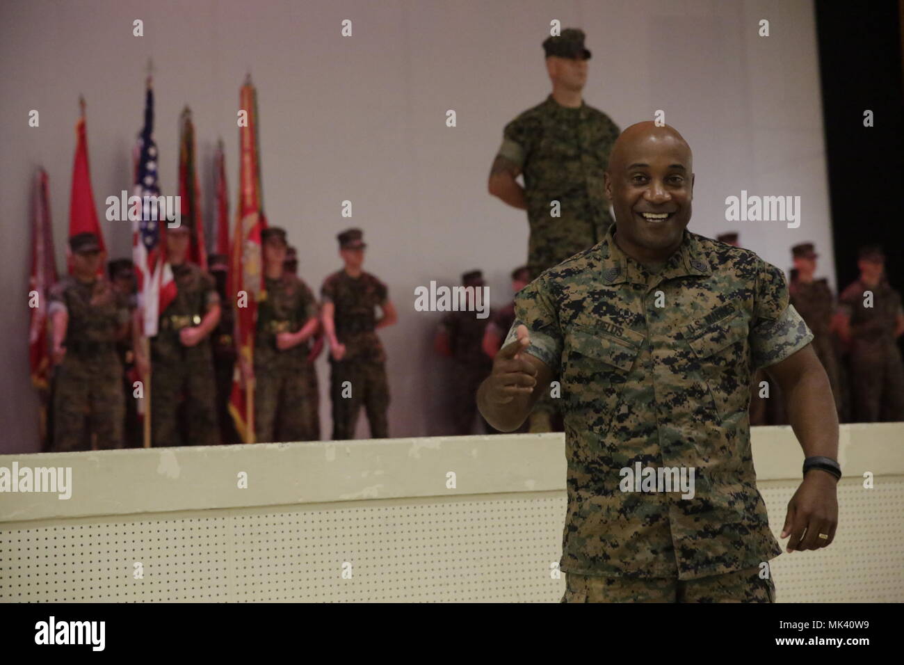 Sgt. Maj. Mario P. Fields, sergeant major of III Marine Expeditionary ...