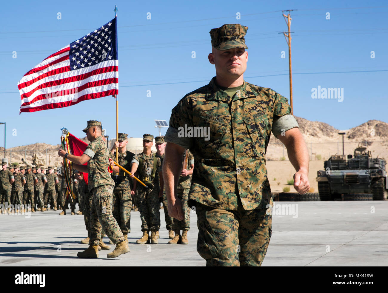 Master Sgt. John Wellons, tank leader, Company B, 1st Tank Battalion ...