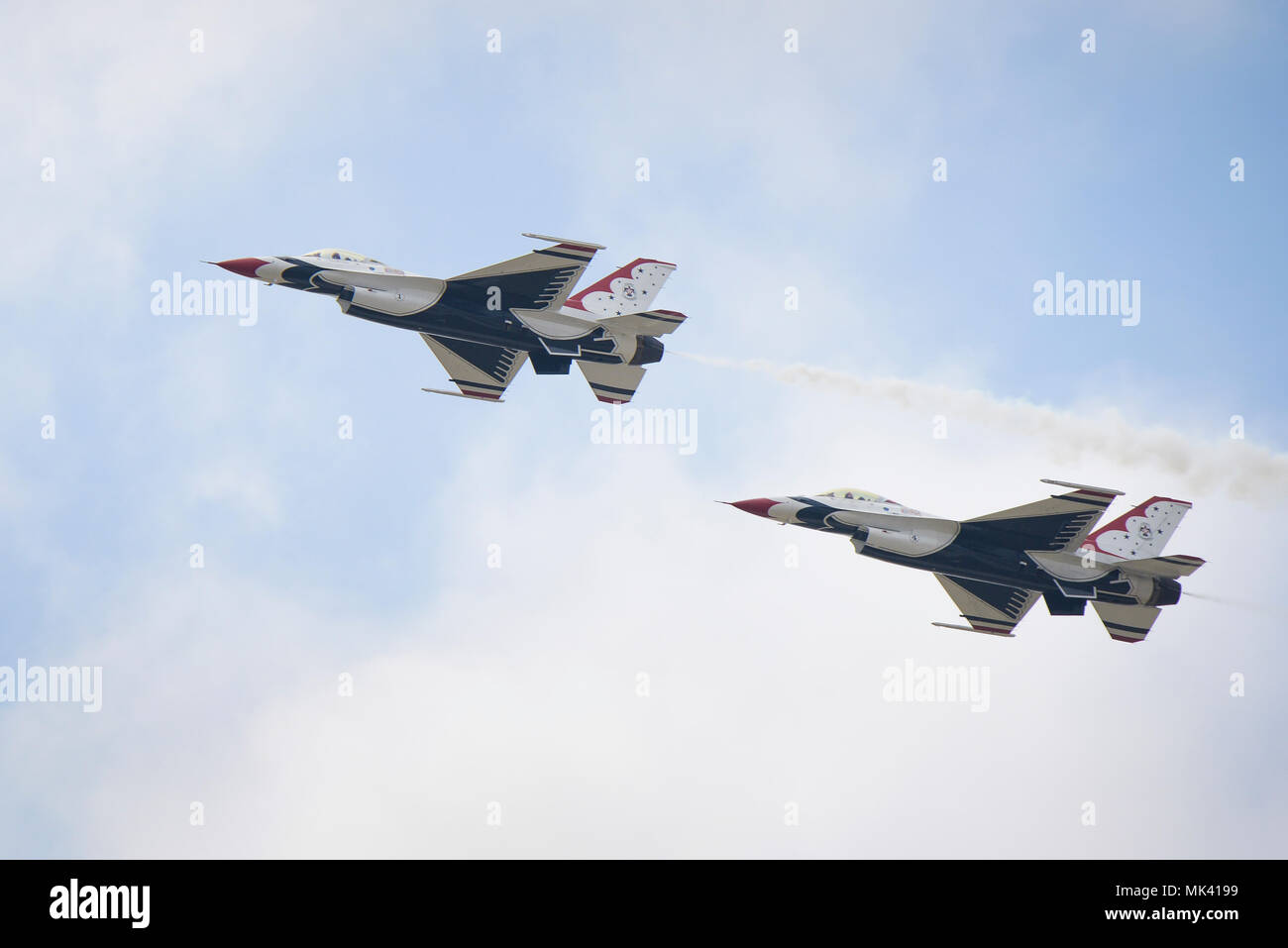 The U.S. Air Force Aerial Demonstration Squadron “Thunderbirds” team ...