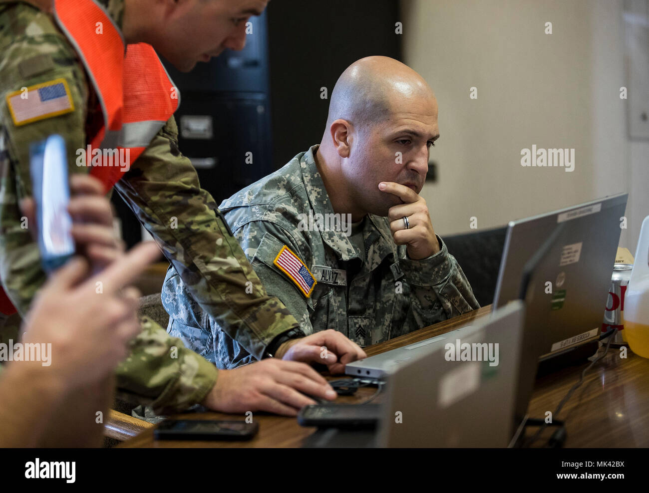 Sgt. Ken Alvarez, a U.S. Army Reserve logistics system operator for the ...