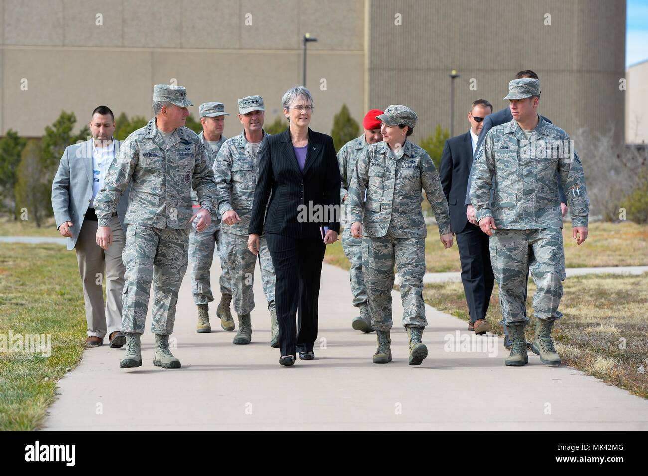 Gen. David Goldfein, left, Chief of Staff of the Air Force; Heather ...