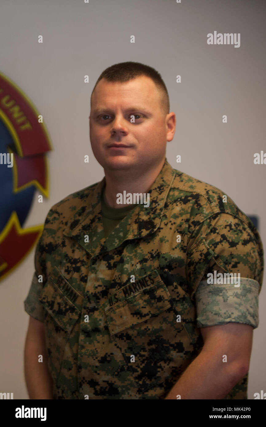 Andrew J. Getman, a personnel chief with the 26th Marine Expeditionary ...