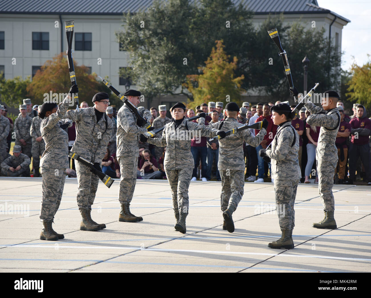 Members of the 334th Training Squadron freestyle drill team perform ...