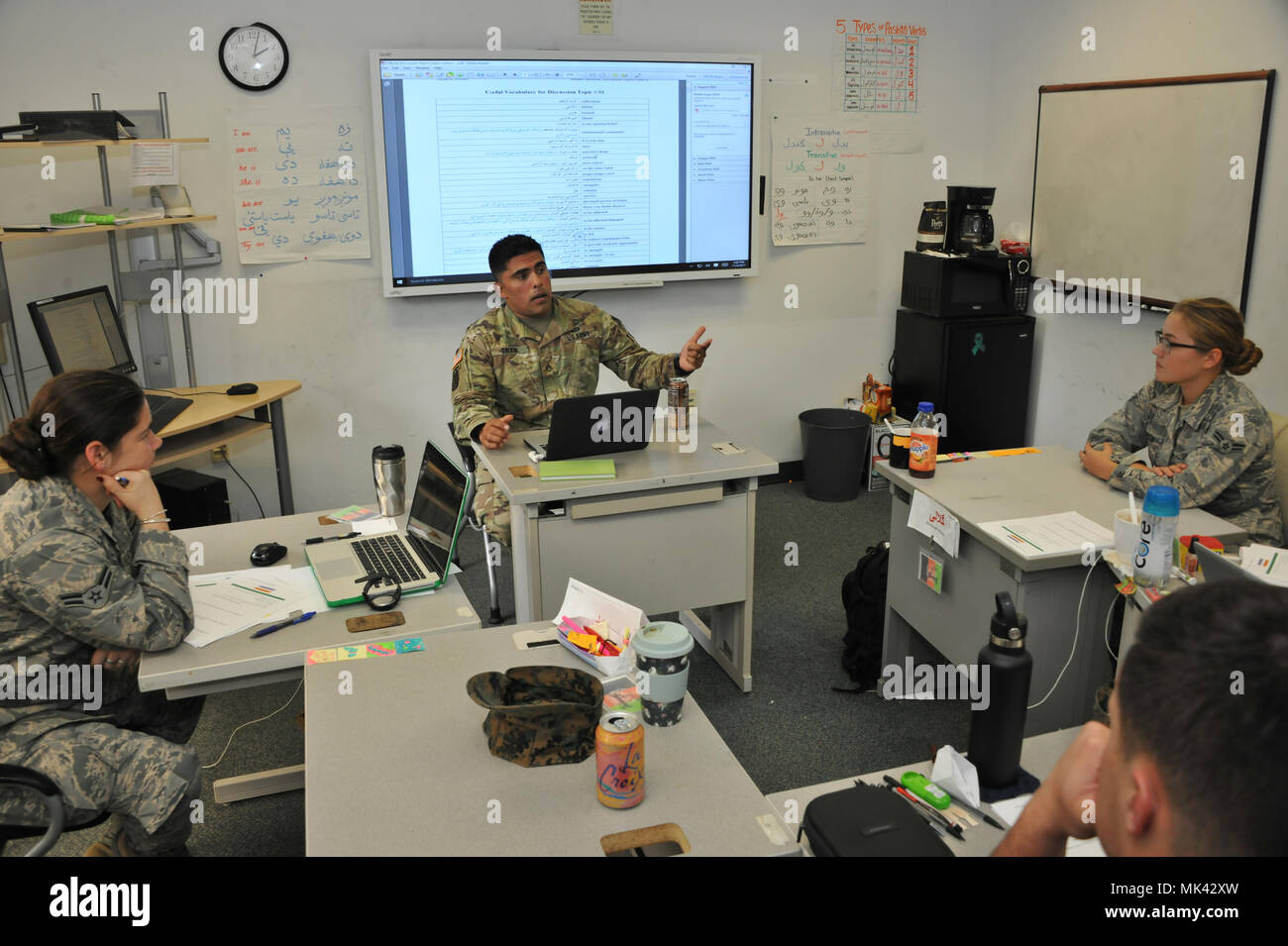 Staff Sgt. Mashal Shekib, a Military Language Instructor at the Defense ...