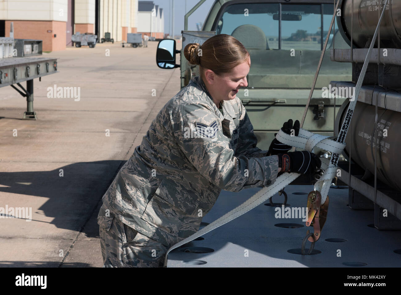 Staff Sgt. Rheanne Marlow, a 363 Training Squadron instructor, is ...
