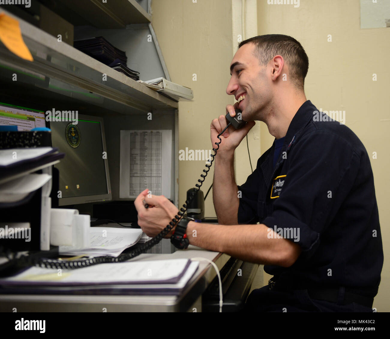 INDIAN OCEAN (Nov. 2, 2017) U.S. Navy Counselor 1st Class George ...