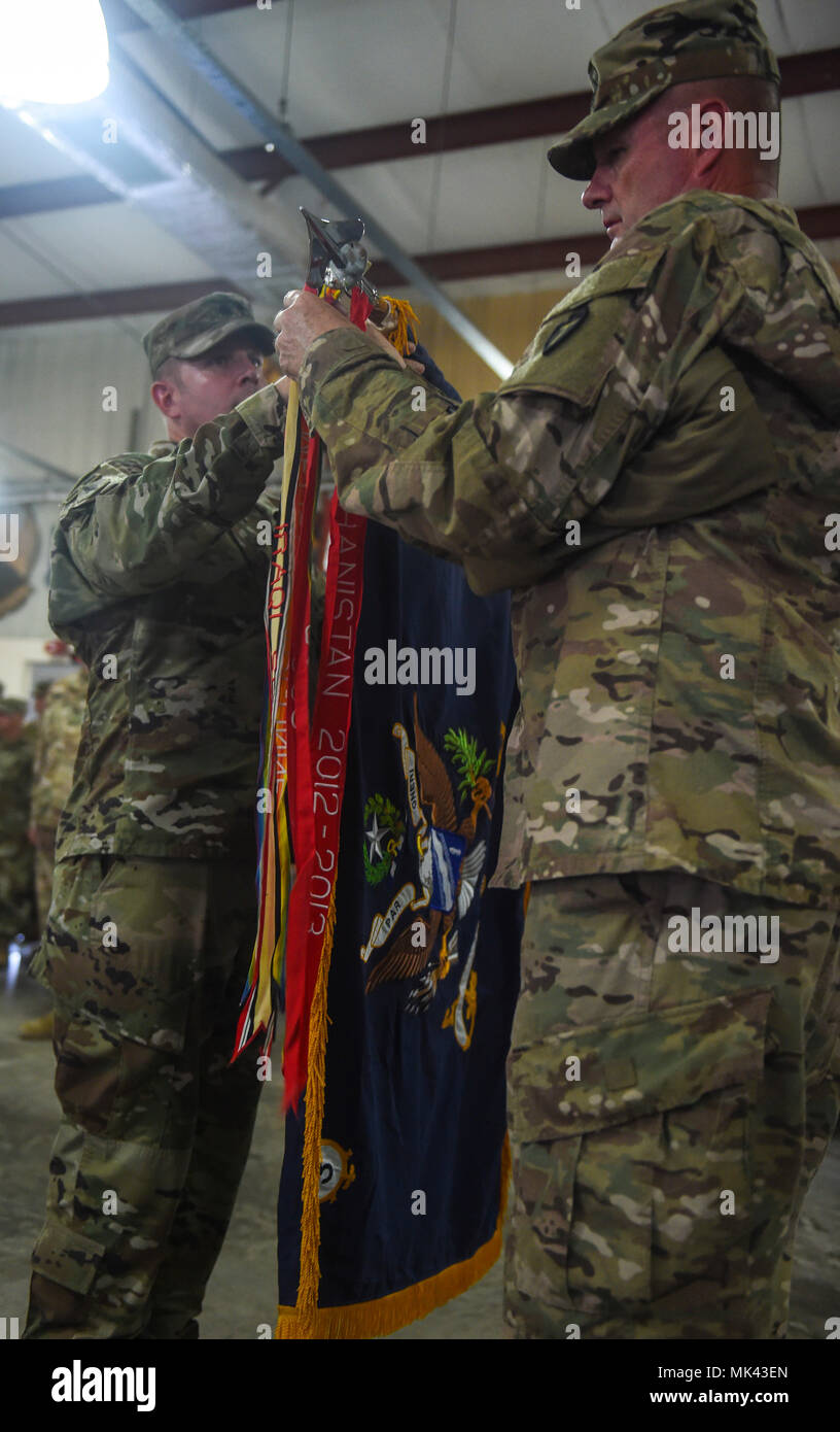 Third Battalion, 144th Infantry Regiment leaders U.S. Army Lt. Col ...