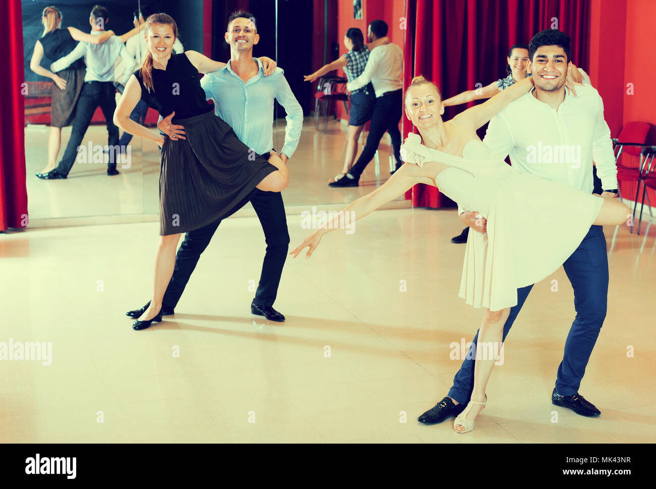 Couple young dancers training hi-res stock photography and images - Alamy