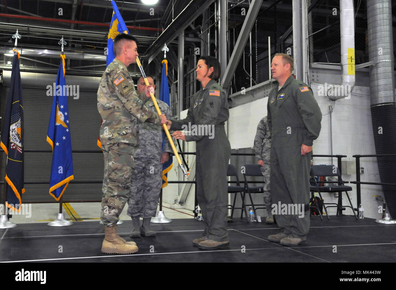 Col. Kristin Streukens, outgoing Commander of the 151st Air Refueling ...