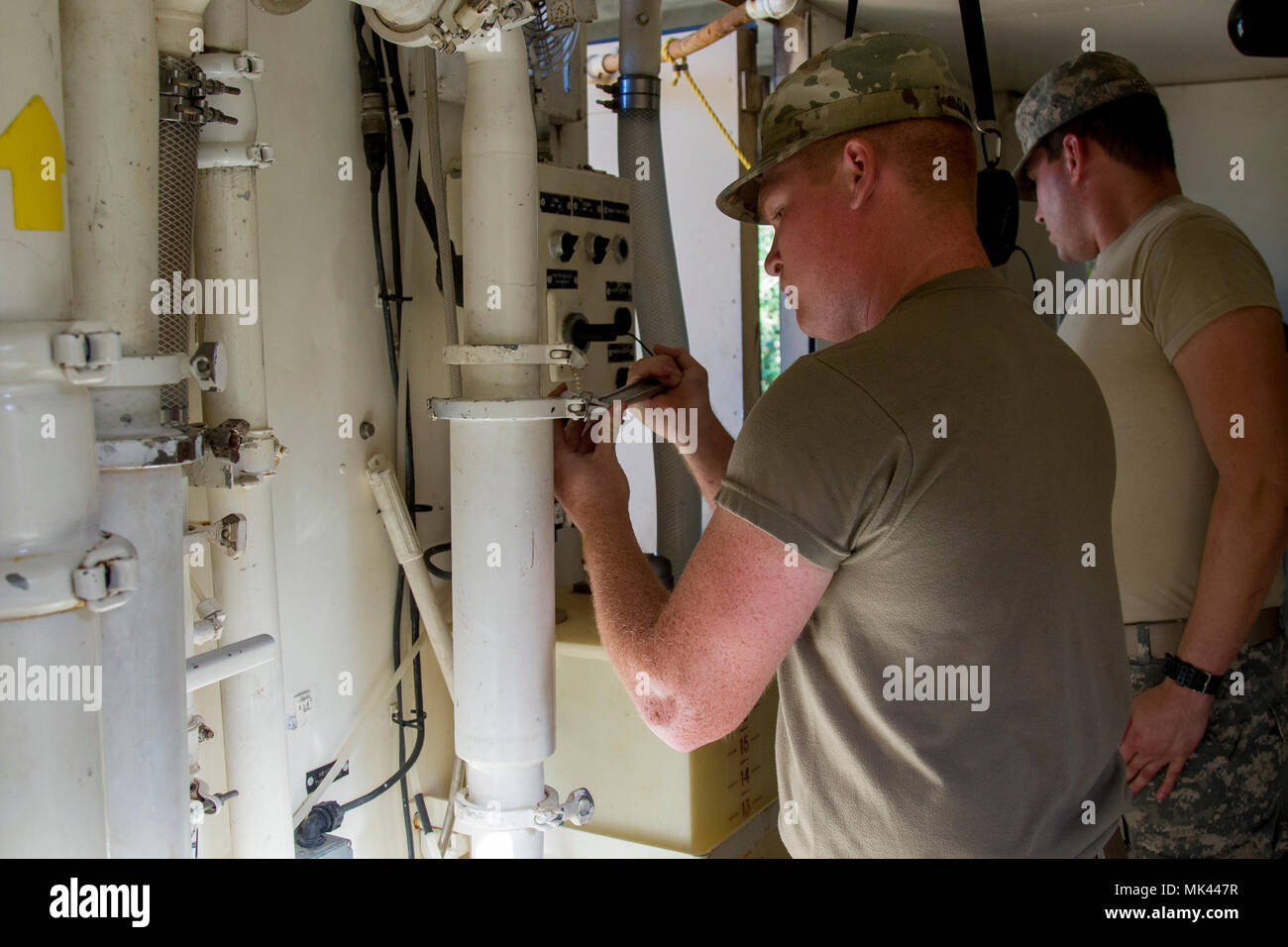 QUEBRADILLAS, Puerto Rico – U.S. Army Spc. Victor Ramirez, left, 105th ...