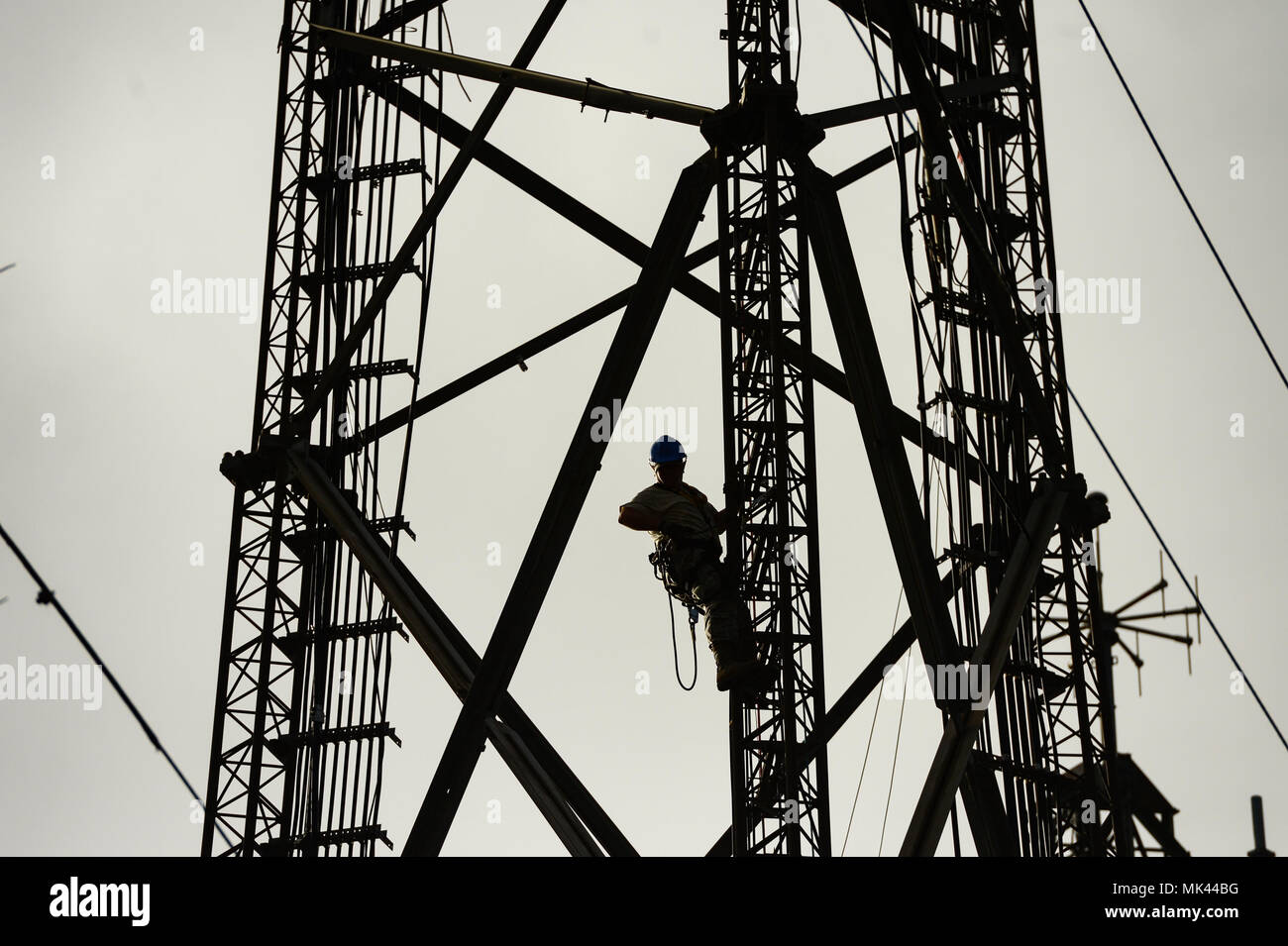 Airmen with the 85th Engineering Installation Squadron, Keesler Air ...