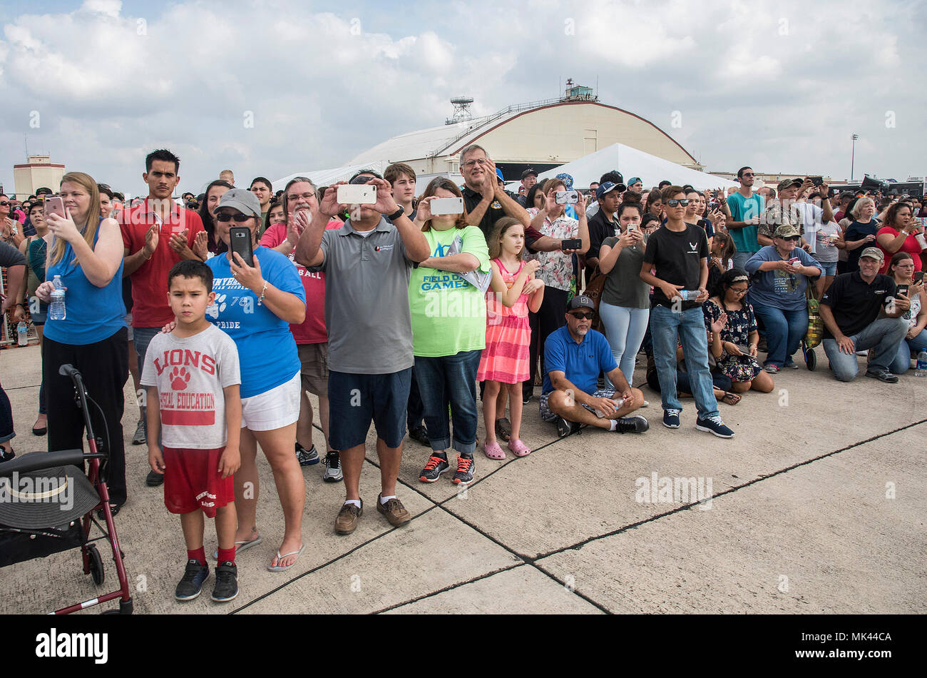 The crowd take photos during the 2017 Joint Base San Antonio Air Show ...