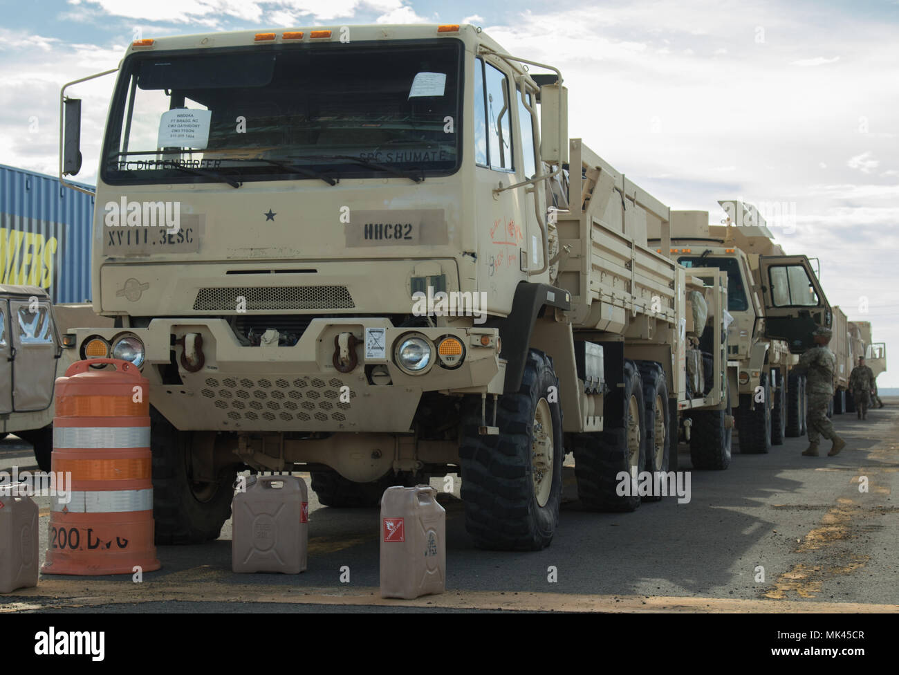 SAN JUAN, Puerto Rico – Army Light Medium Tactical Vehicles line up to ...