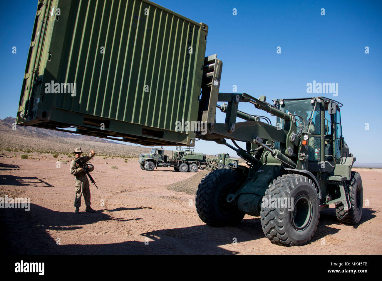 U.S. Marine Corps Pfc. Patrick Reed, a heavy equipment operator with ...