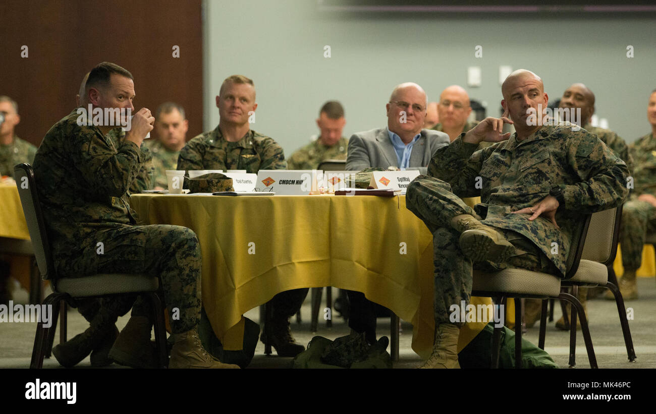 U.S. Marine Corps commanding officers and Sergeants Major assigned to ...