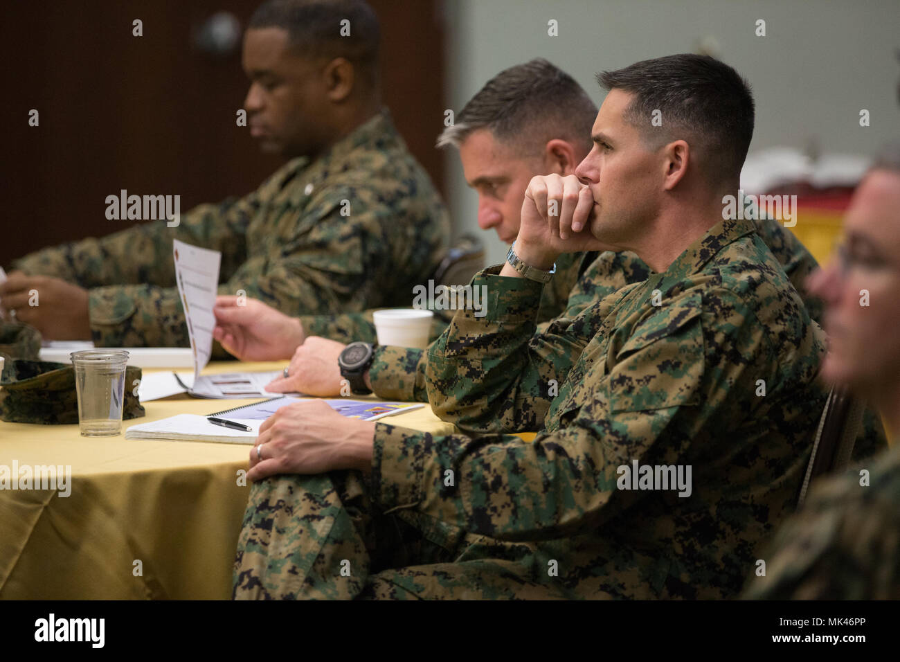 U.S. Marine Corps commanding officers and Sergeants Major assigned to ...