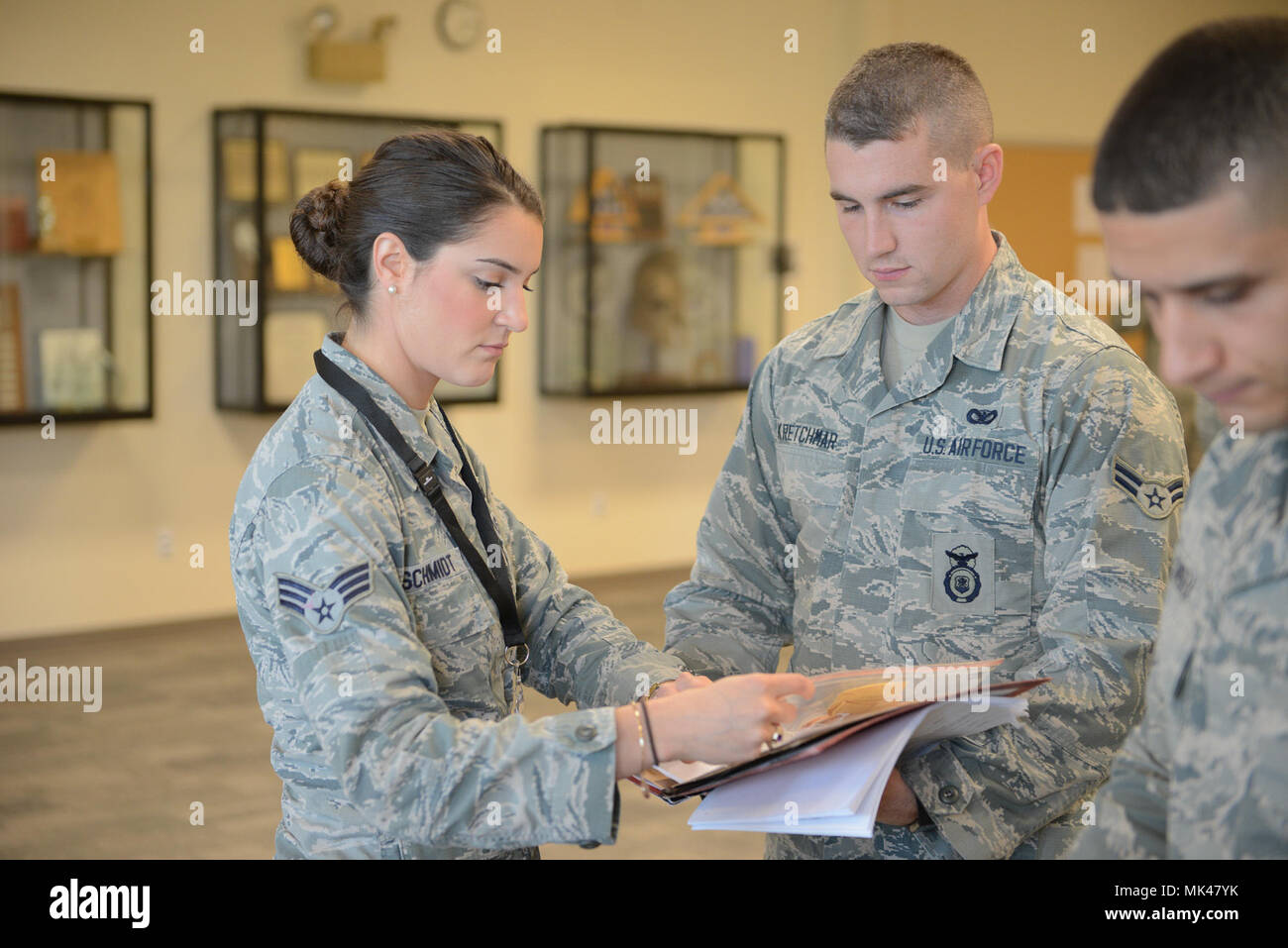Senior Airman Kierstin Schmidt of the 102d Intelligence Wing, Force ...