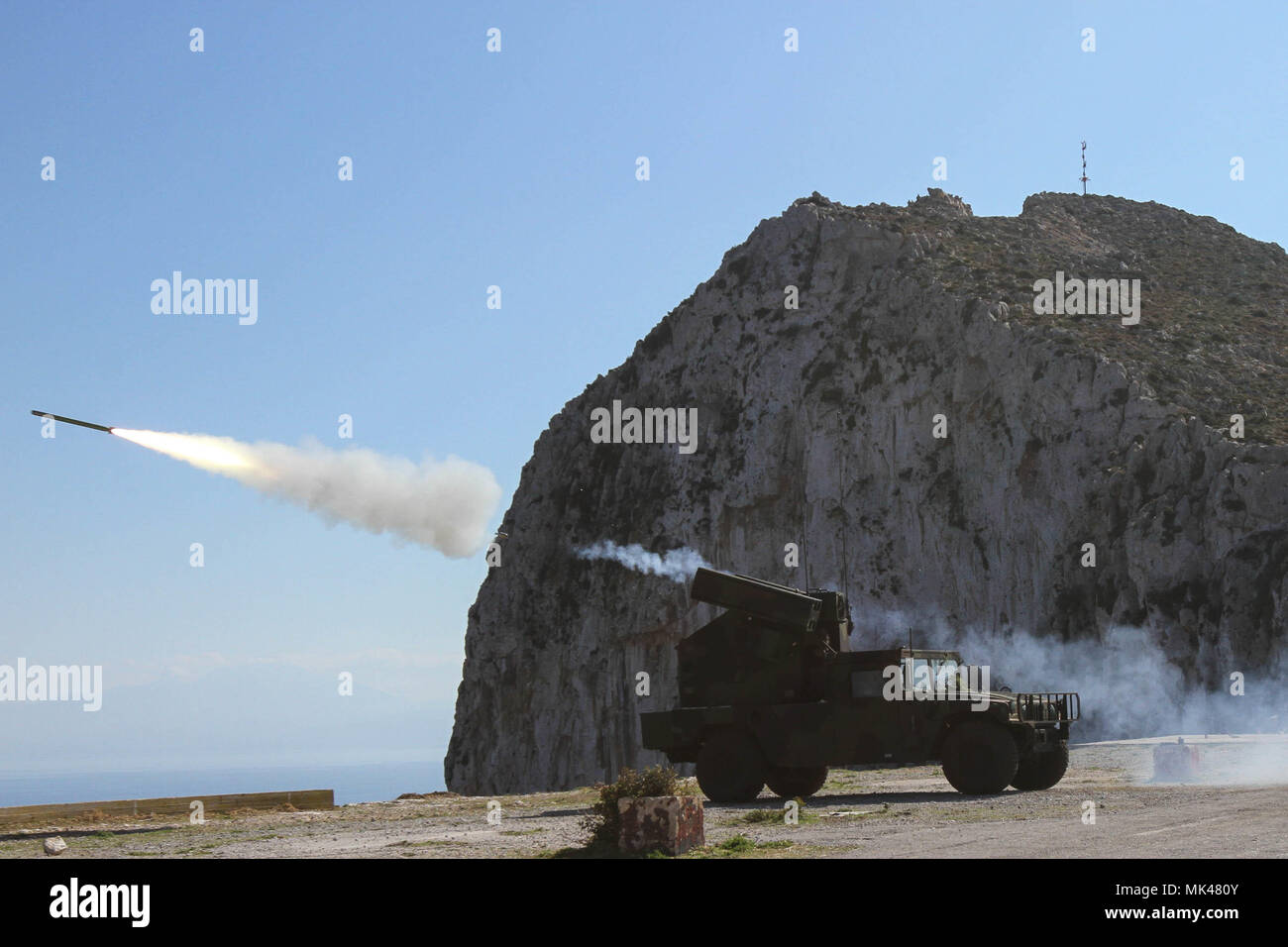 An Avenger fires a Stinger missile during Artemis Strike, a live fire ...