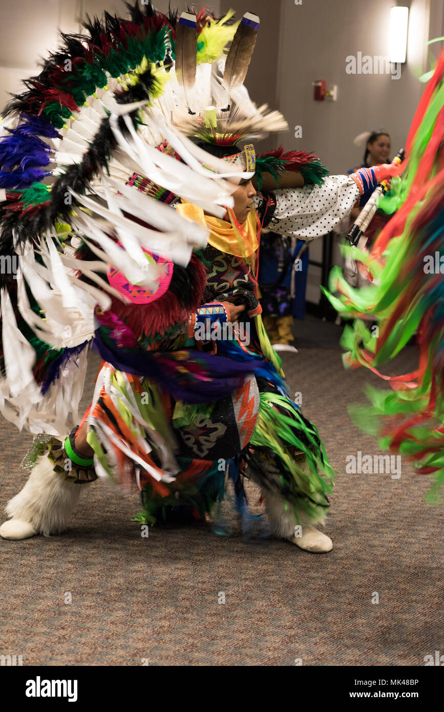 Comanche Nathion Youth Dancer performs "men's fancy war dance" at ...
