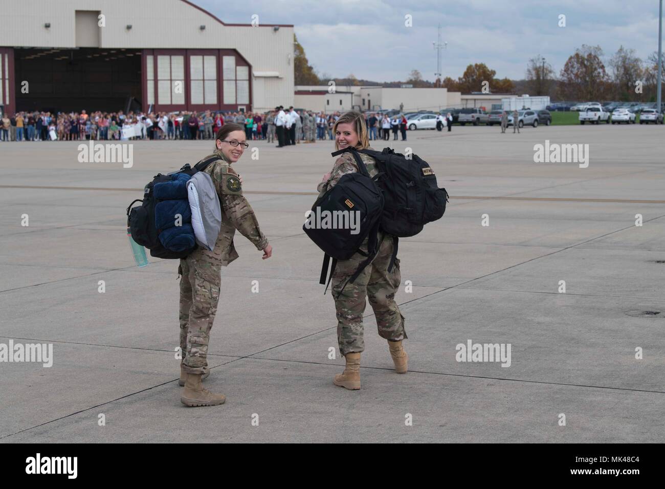Staff Sgt.’s Lea Summers (left) and Sarah Smith, members of the 130th ...