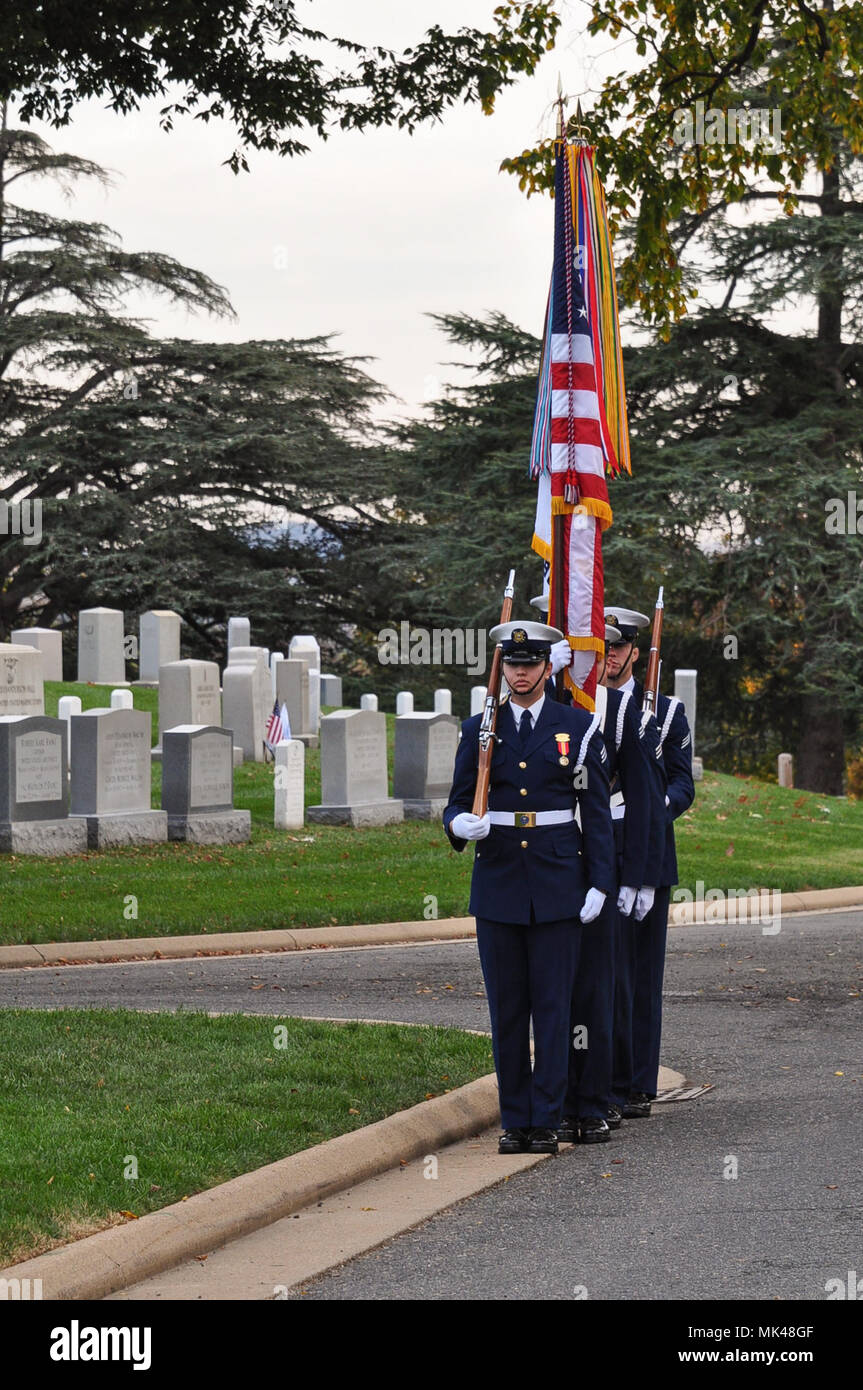 The Coast Guard Honor Guard present colors at a Flags Across America ...