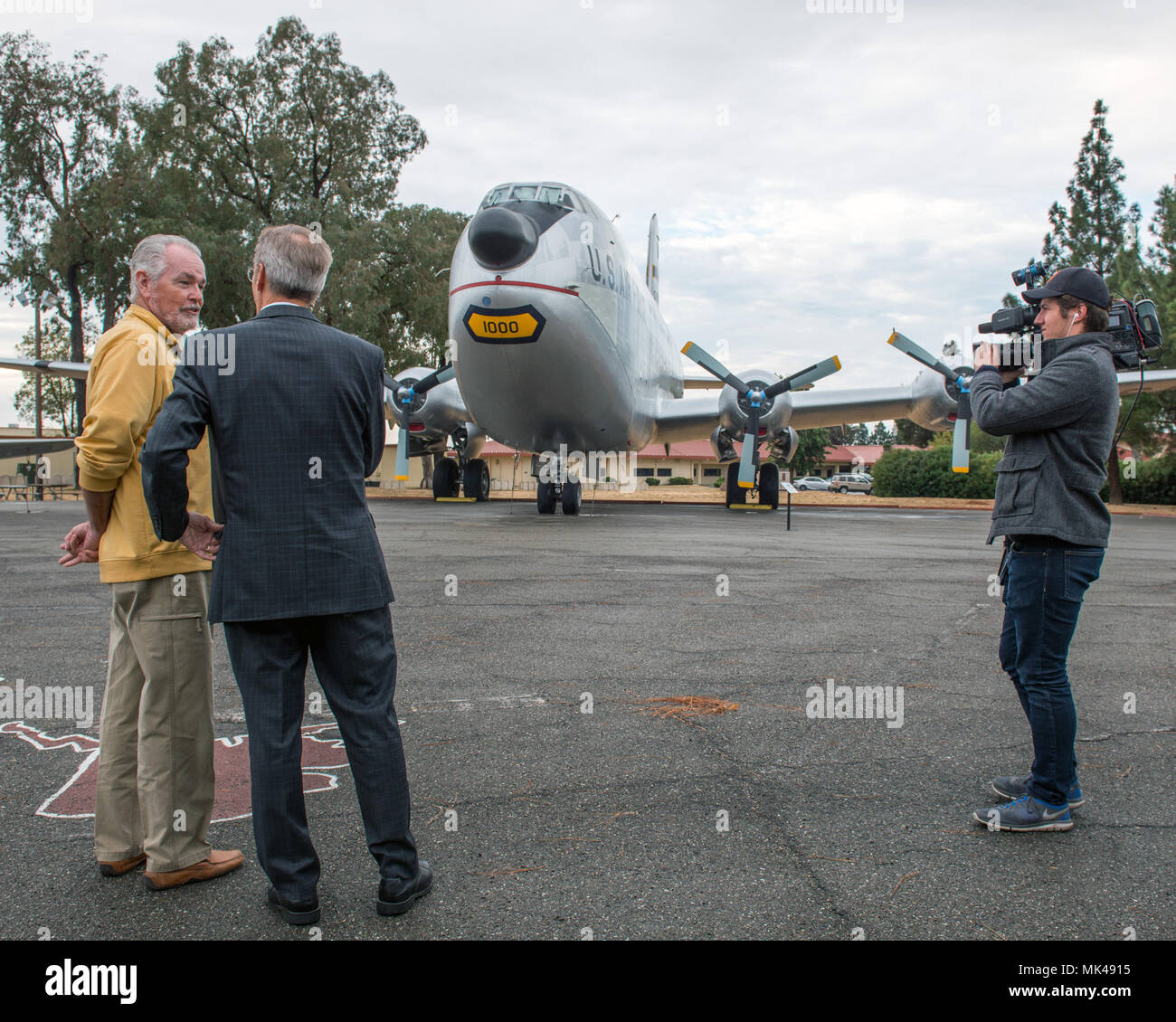 Richard Shea, curator Travis Heritage Center curator, is interviewed by ...