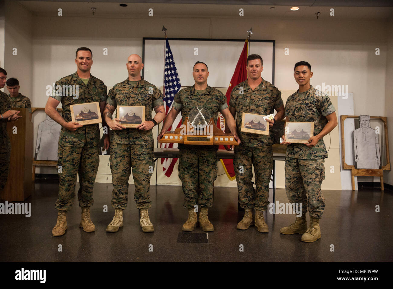 U.S. Marines with the U.S. Marine Forces, Pacific (MARFORPAC) shooting ...