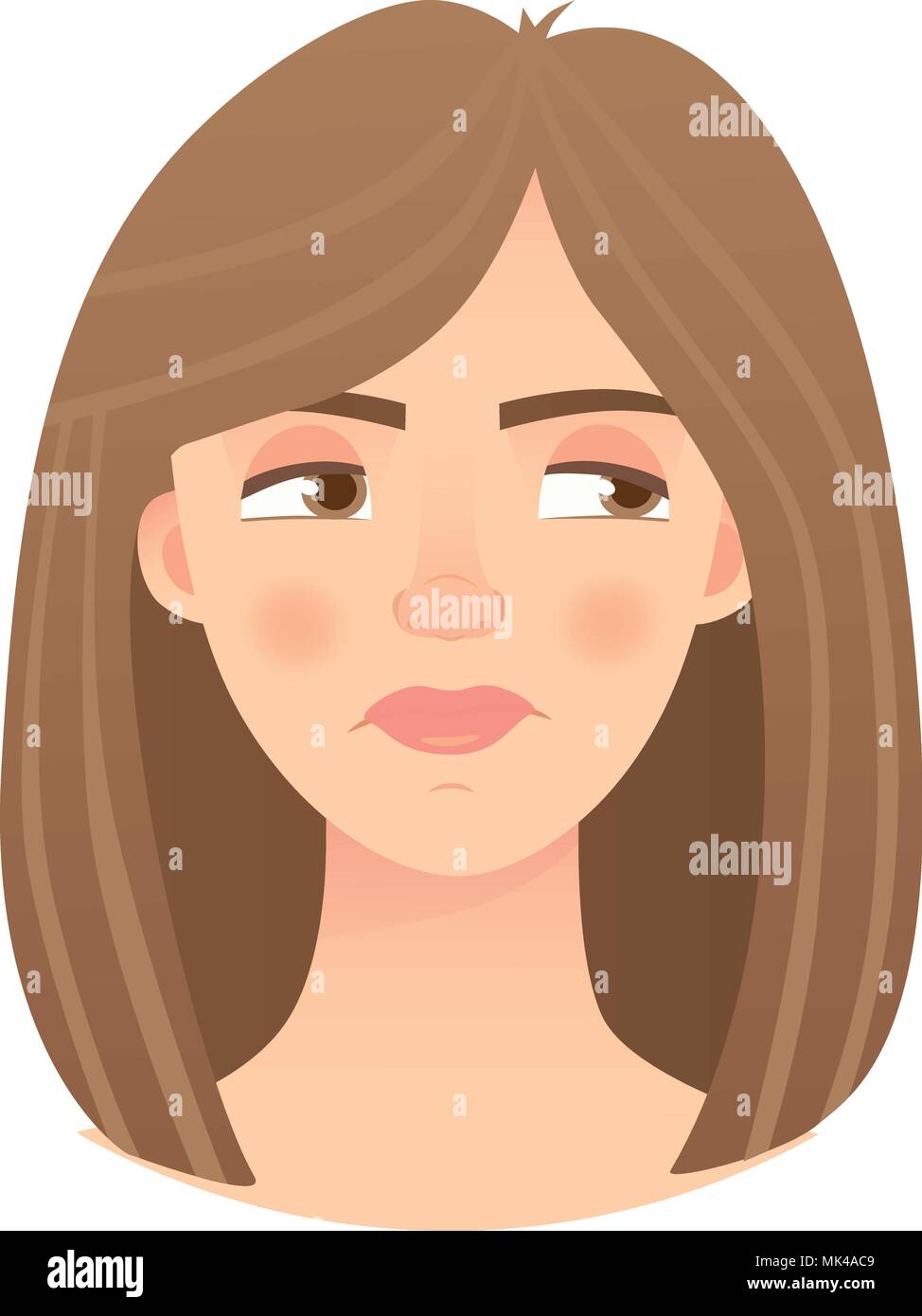 emotions of womans face Stock Vector Image & Art - Alamy