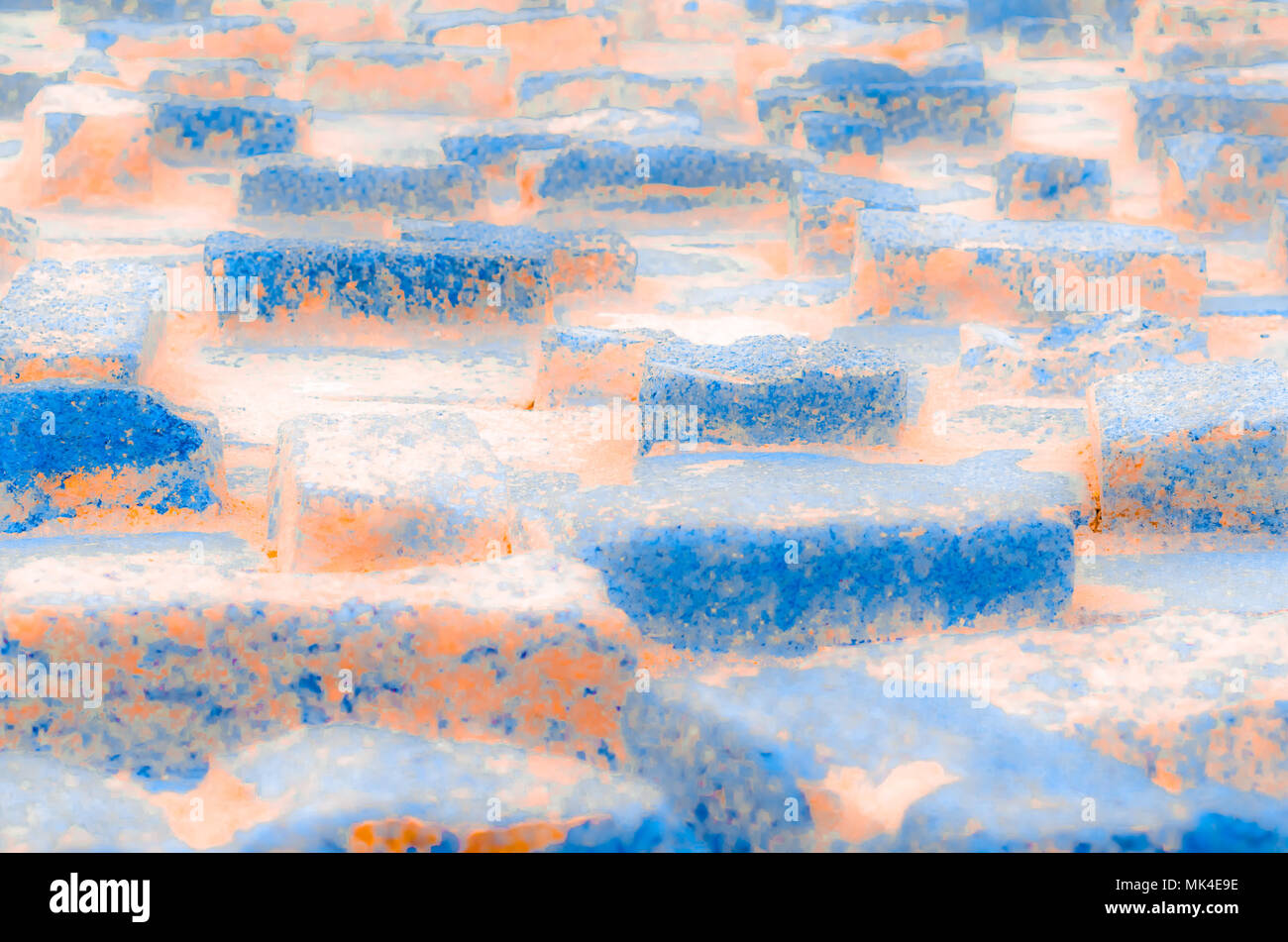 Colorful abstract illustration of textured stone pavement Stock Photo ...