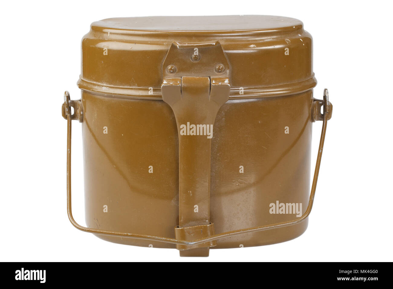 Soviet Army mess kit isolated on white background Stock Photo - Alamy