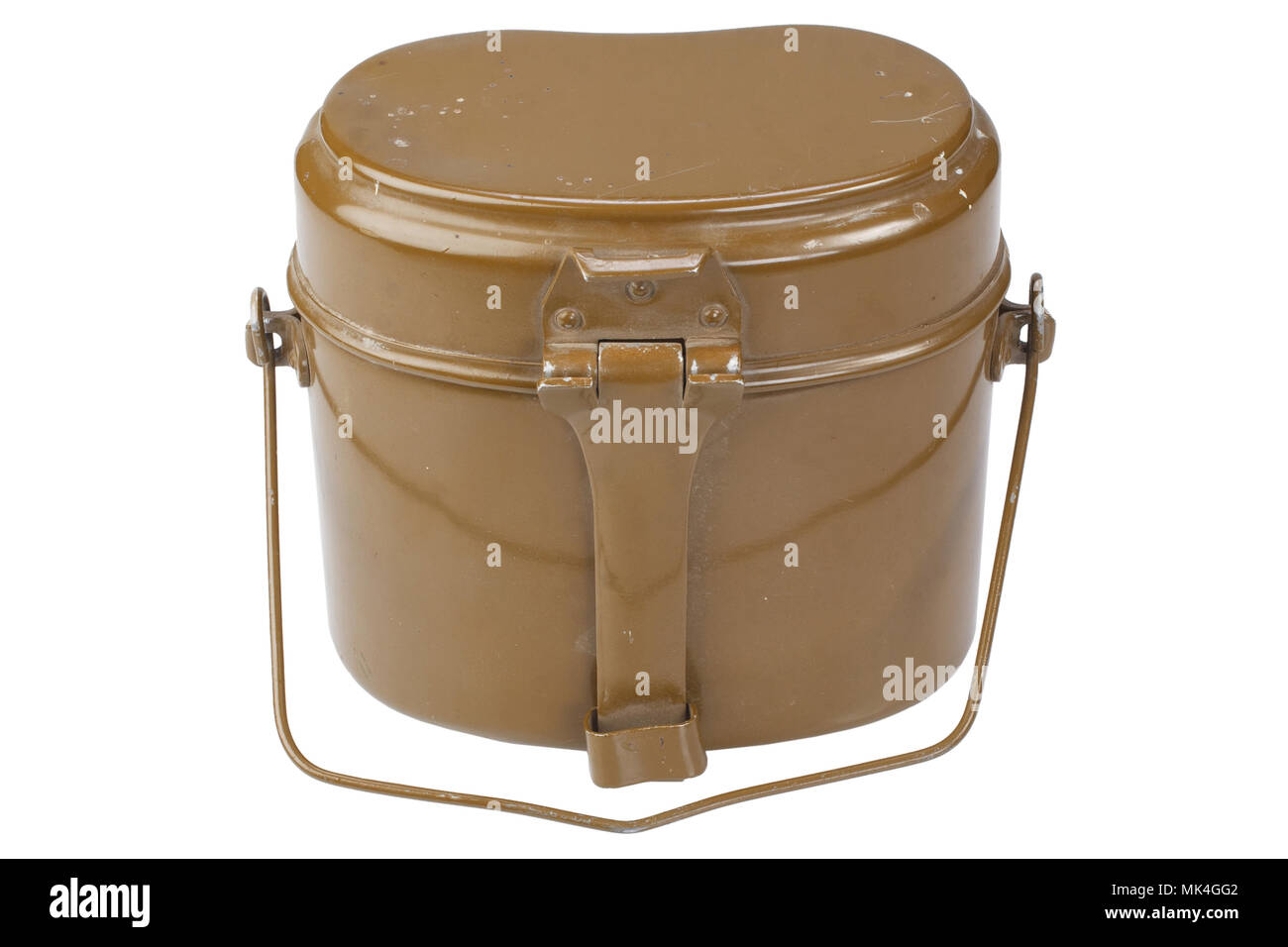 Soviet Army mess kit isolated on white background Stock Photo - Alamy