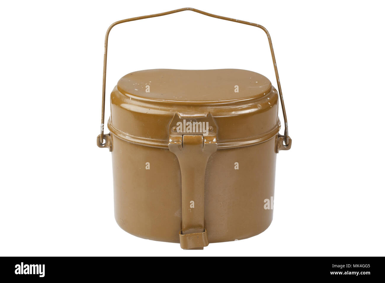 Soviet Army mess kit isolated on white background Stock Photo - Alamy