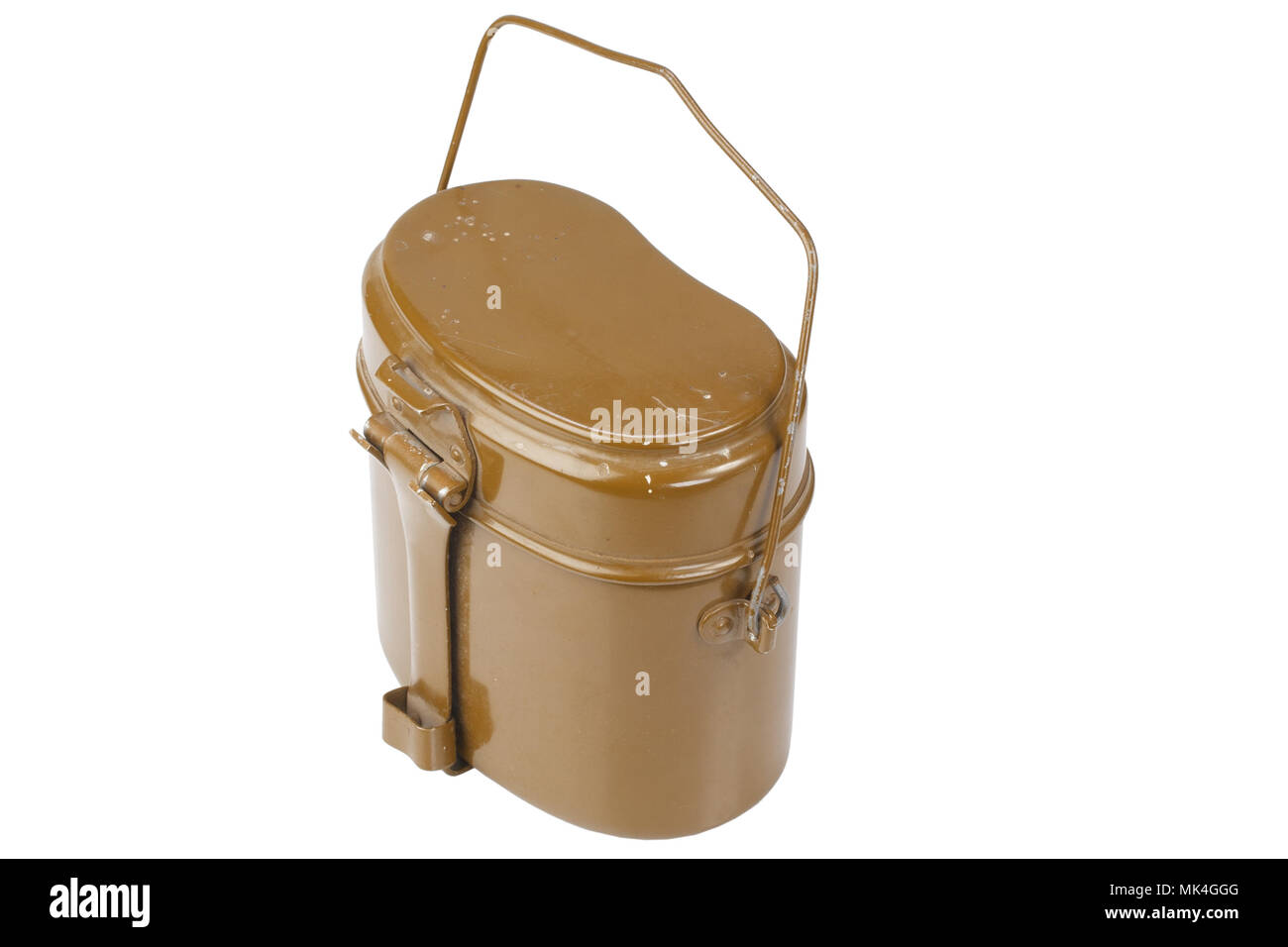 Soviet Army mess kit isolated on white background Stock Photo - Alamy