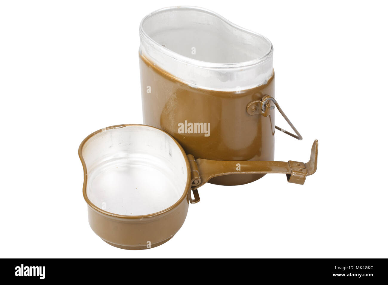 Soviet Army mess kit isolated on white background Stock Photo - Alamy