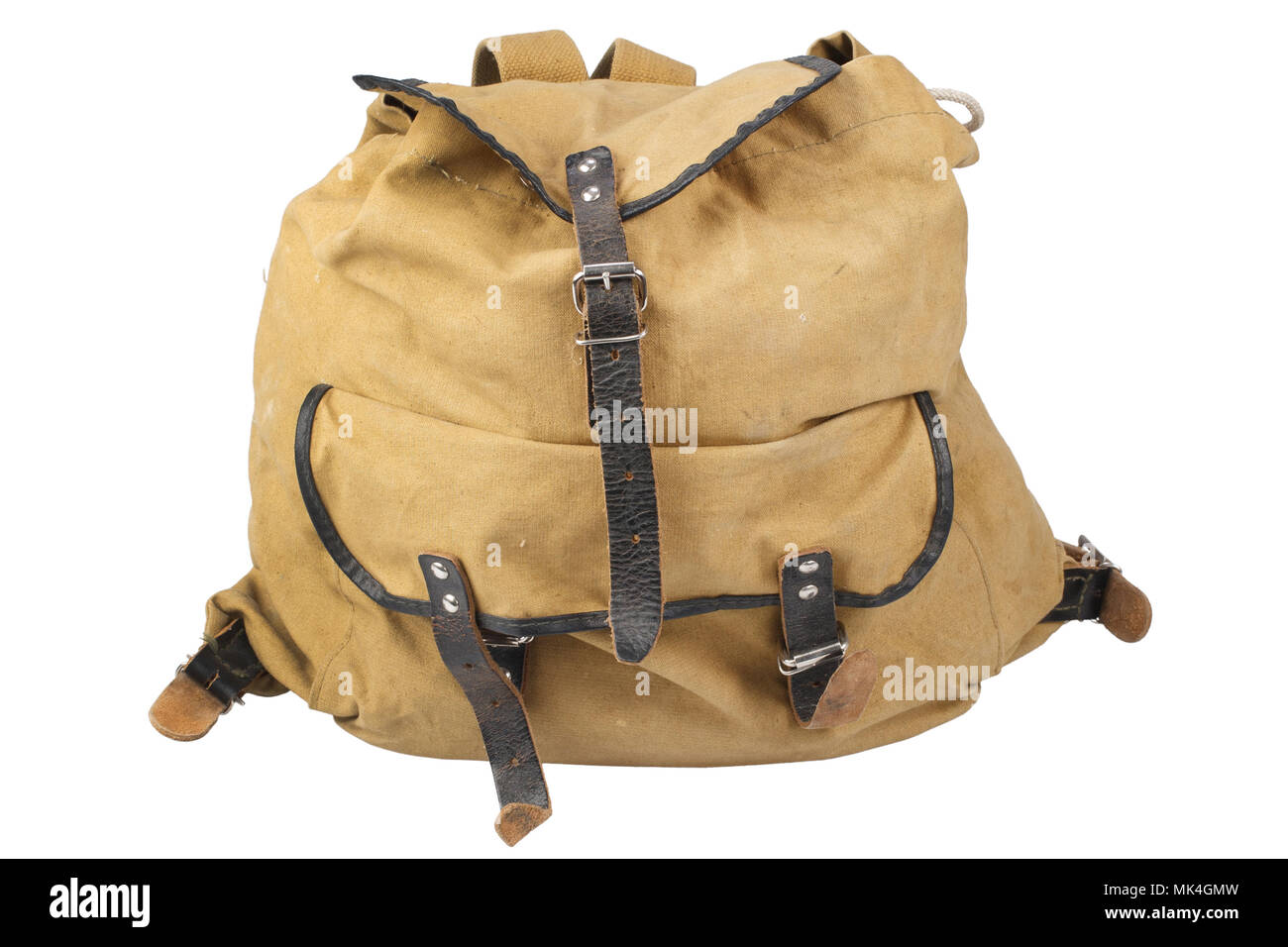 Soviet period backpack isolated on white background Stock Photo - Alamy