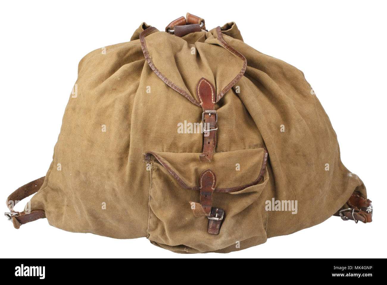 Soviet period backpack isolated on white background Stock Photo - Alamy