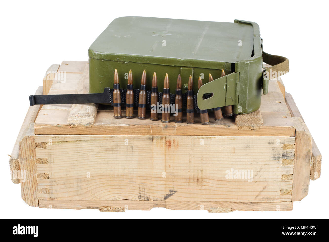 army box of ammunition isolated on white background Stock Photo - Alamy