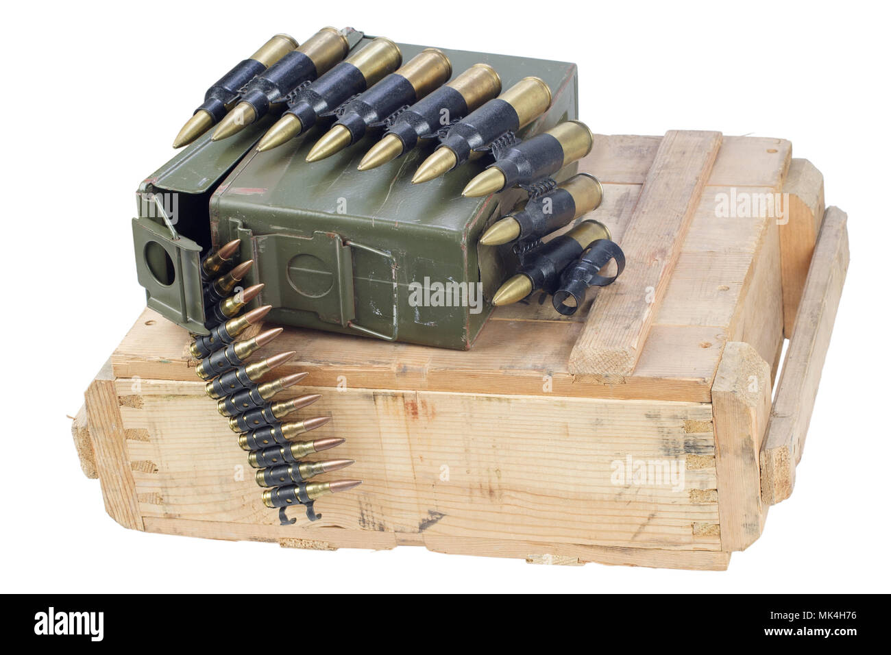 army box of ammunition isolated on white background Stock Photo - Alamy